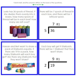 Division Word Problems Set 2 (color-coded) - Math Operations ...