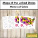 Maps of the United States of America [montessori Color-code ...