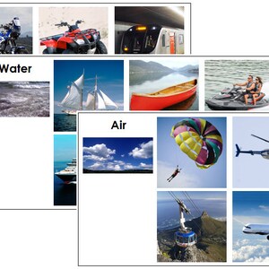 Transportation Sorting Cards & Control Chart Preschool - Etsy