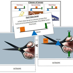 Simple Machines Information, Sorting Cards & Chart - Montessori Physics ...