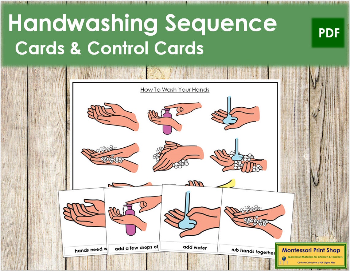 Handwashing Sequence Cards Preschool Printable Montessori - Etsy