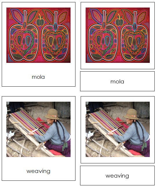 Cultures of the World 3-part Cards Bundle - Montessori Geography ...