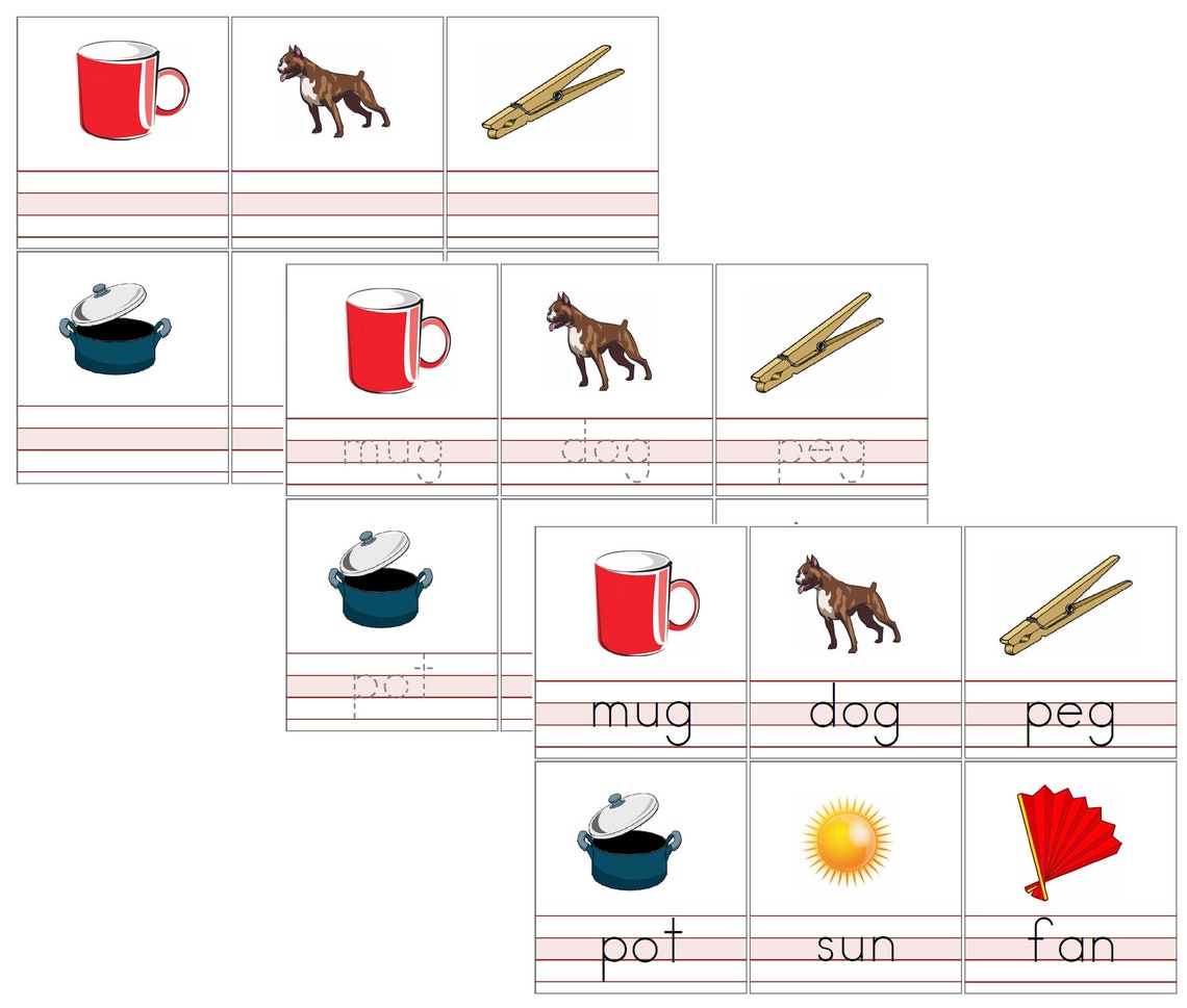 Phonetic Words Write & Wipe Set 1 Phonics Language | Etsy