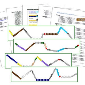 Subtraction Snake Game Task Cards & Instructions (color-coded ...