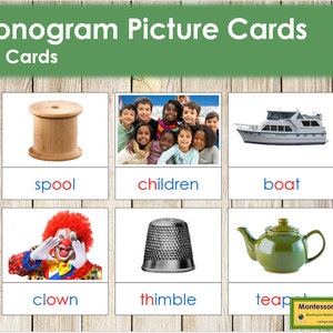 Phonogram Picture Cards Level 3 Montessori Language - Etsy
