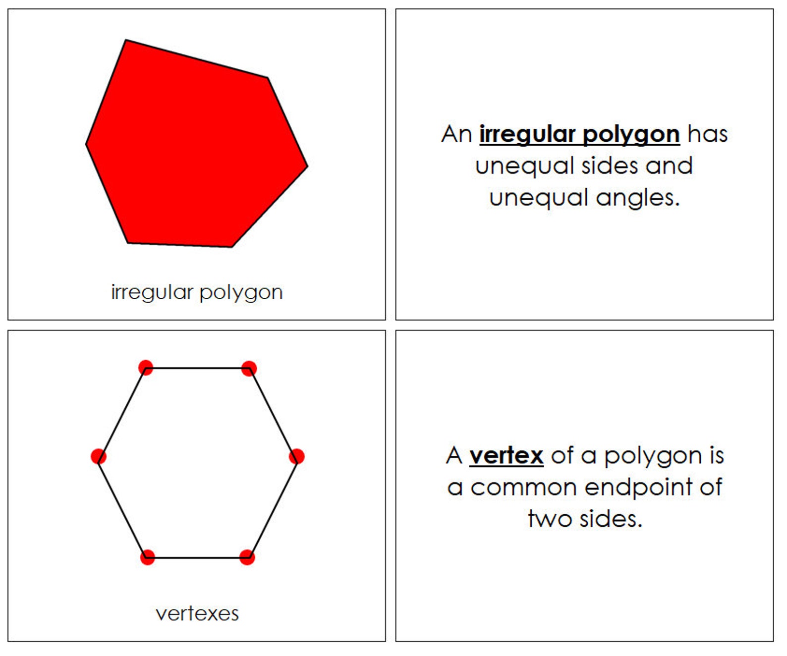 The Study of a Polygon Nomenclature Book Geometry Printable Montessori ...