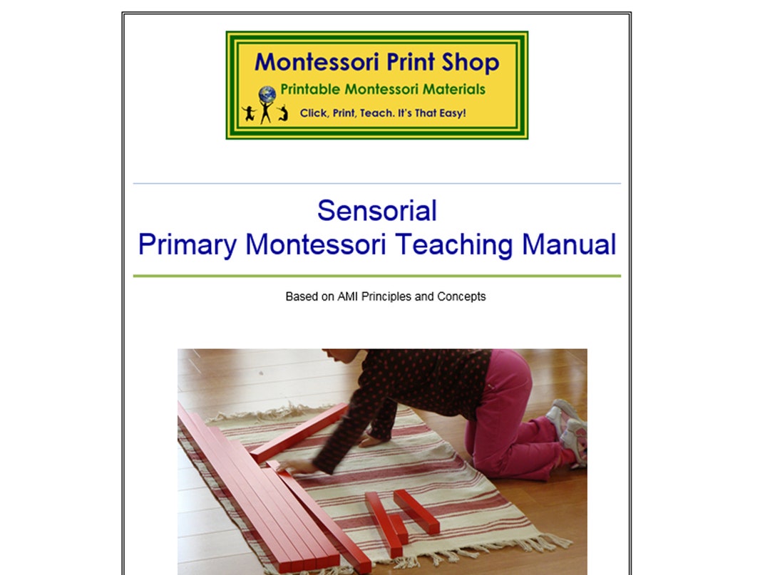 Primary Montessori Sensorial Teaching Manual - Preschool Curriculum ...