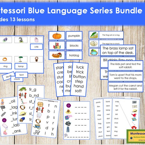 Montessori Blue Phonetic Language Series Bundle PHOTOS | Etsy Canada
