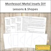 Montessori Writing Practice Metal Insets Set PDF - Etsy Canada