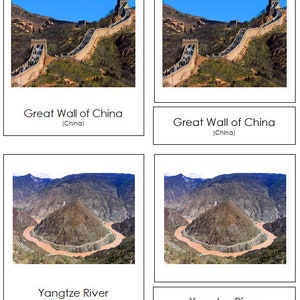 Landmarks of the World Bundle - Geography - Printable Montessori Cards ...