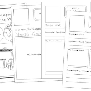 My Geography Passport Montessori Continent Study Printable Montessori ...