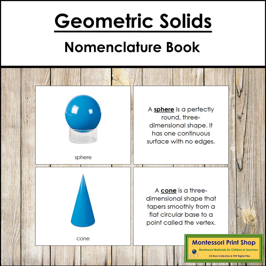 Montessori Geometric Solids Book - Geometry - Printable Montessori ...