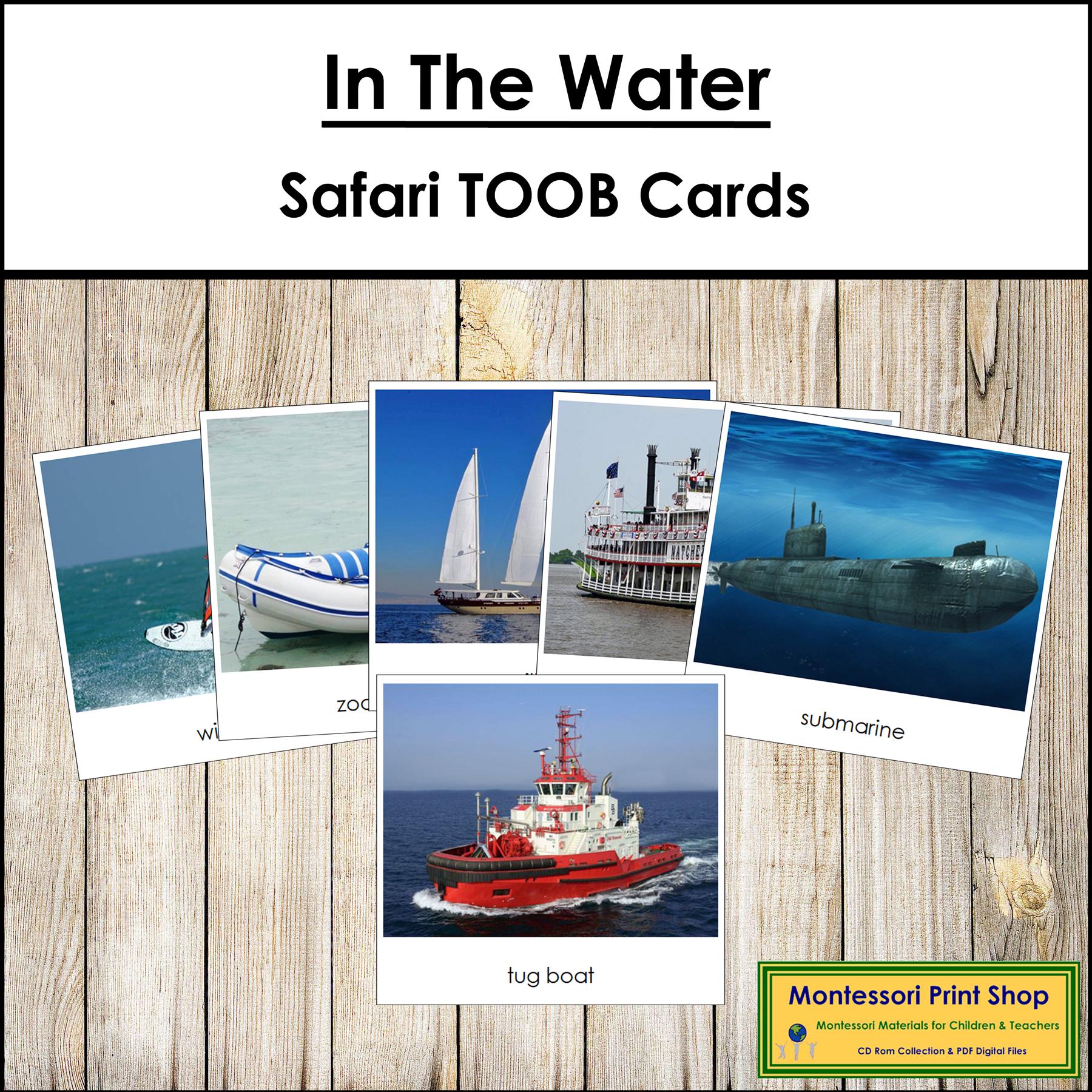 In the Water Safari TOOB Cards - Montessori 3-part Cards (digital ...