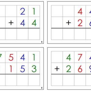 Addition Command Cards (color-coded) - Math Operations Task Cards ...