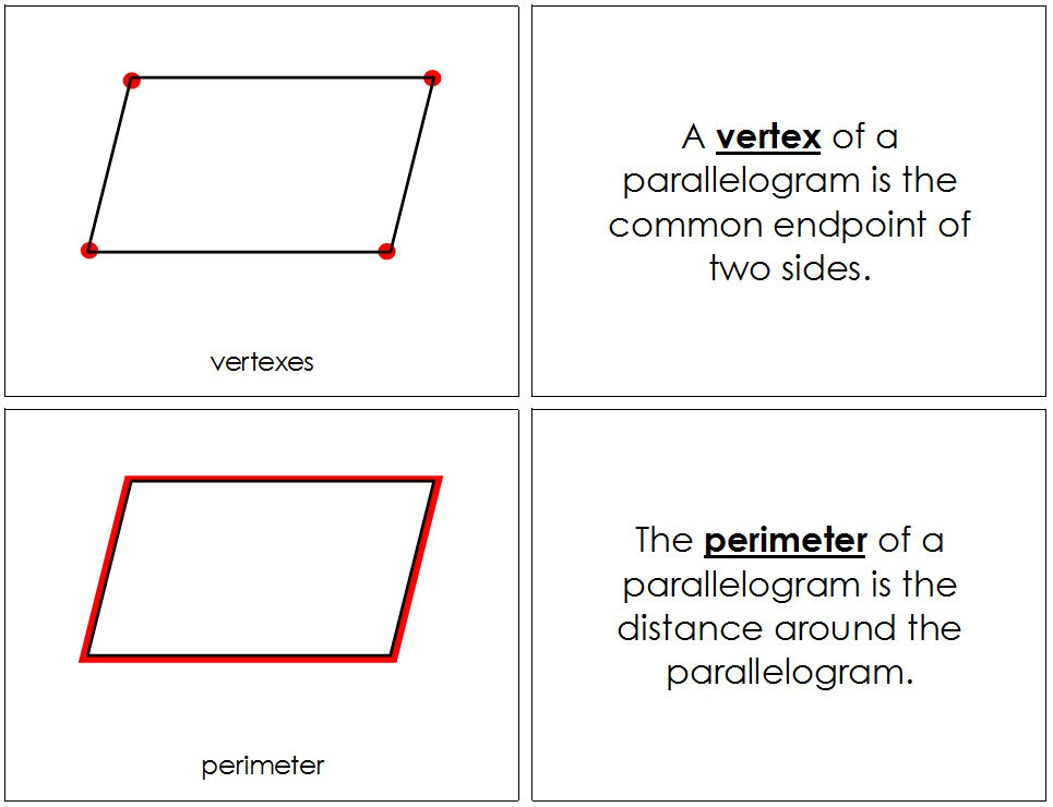 Printable Montessori Materials Geometry The Study of a Quadrilateral ...