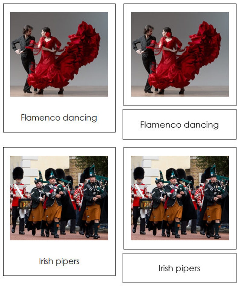 Cultures of the World 3-part Cards Bundle - Montessori Geography ...