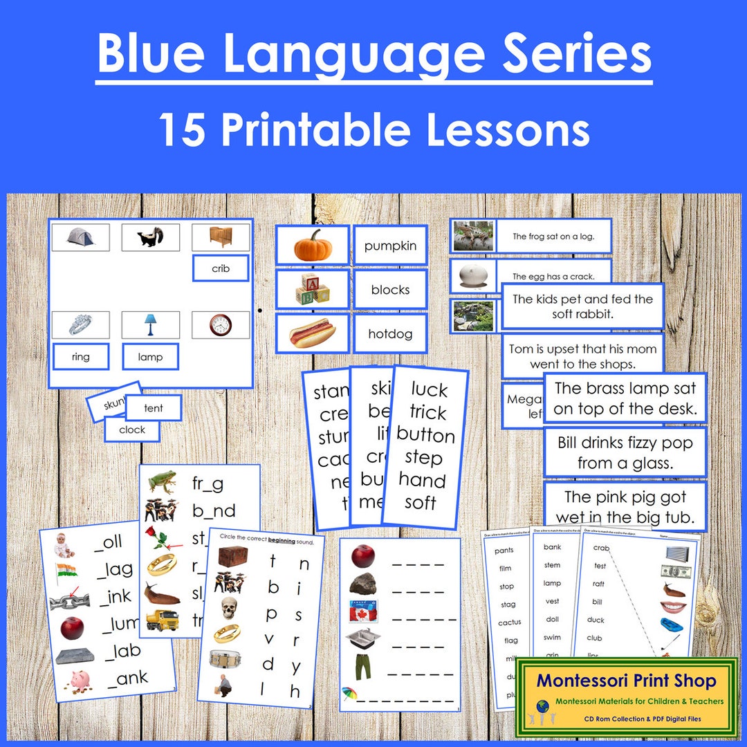 Montessori Blue Phonetic Language Series Bundle [PHOTOS] - Primary ...