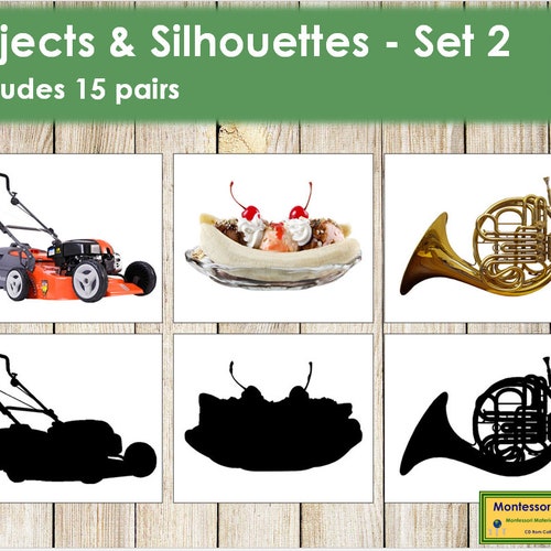 Animal Silhouette Matching Cards Printable Montessori - Etsy