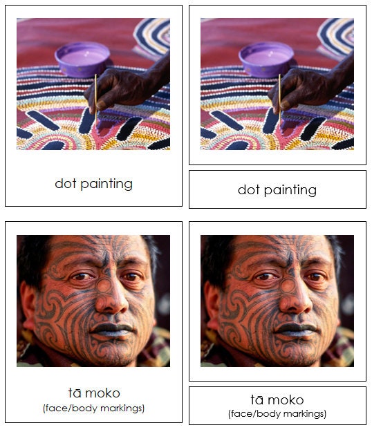 Cultures of the World 3-part Cards Bundle - Montessori Geography ...