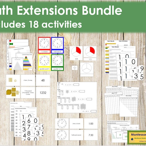 Primary Montessori Math Operations Bundle Printable - Etsy