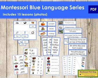 Montessori Blue Series Cards - Etsy