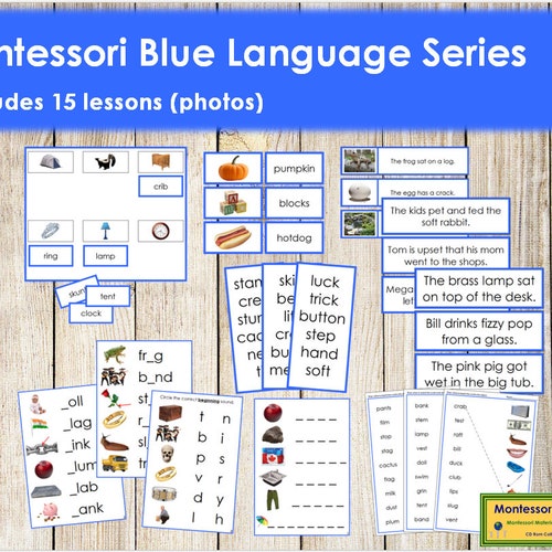 Montessori Blue Language Series Phonics Educational Kit - Etsy