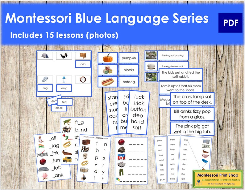 Montessori Blue Phonetic Language Series Bundle PHOTOS - Etsy Canada