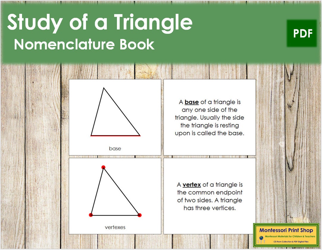 The Study of a Triangle Nomenclature Book Geometry - Etsy