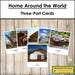 Homes Around the World 3-part Cards - Montessori Social Studies ...