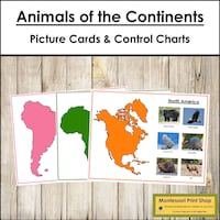 Animals and Their Continents Posters Printable Preschool Kindergarten ...