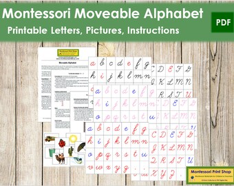 Cursive Moveable Alphabet - Etsy