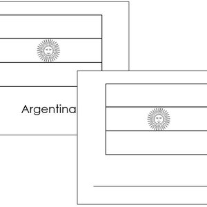 Flags of South America Blackline Masters - Montessori Continent Cards ...