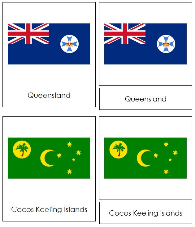 Australia/oceania Continent Bundle - Montessori Continent Cards ...