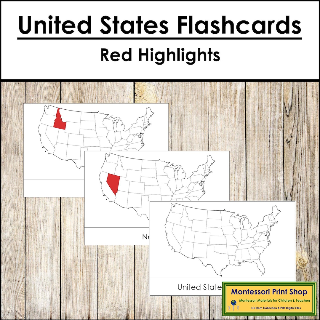 Map of the United States of America Flashcards - Geography Continent ...