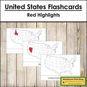 Map of the United States of America Flashcards - Geography Continent ...