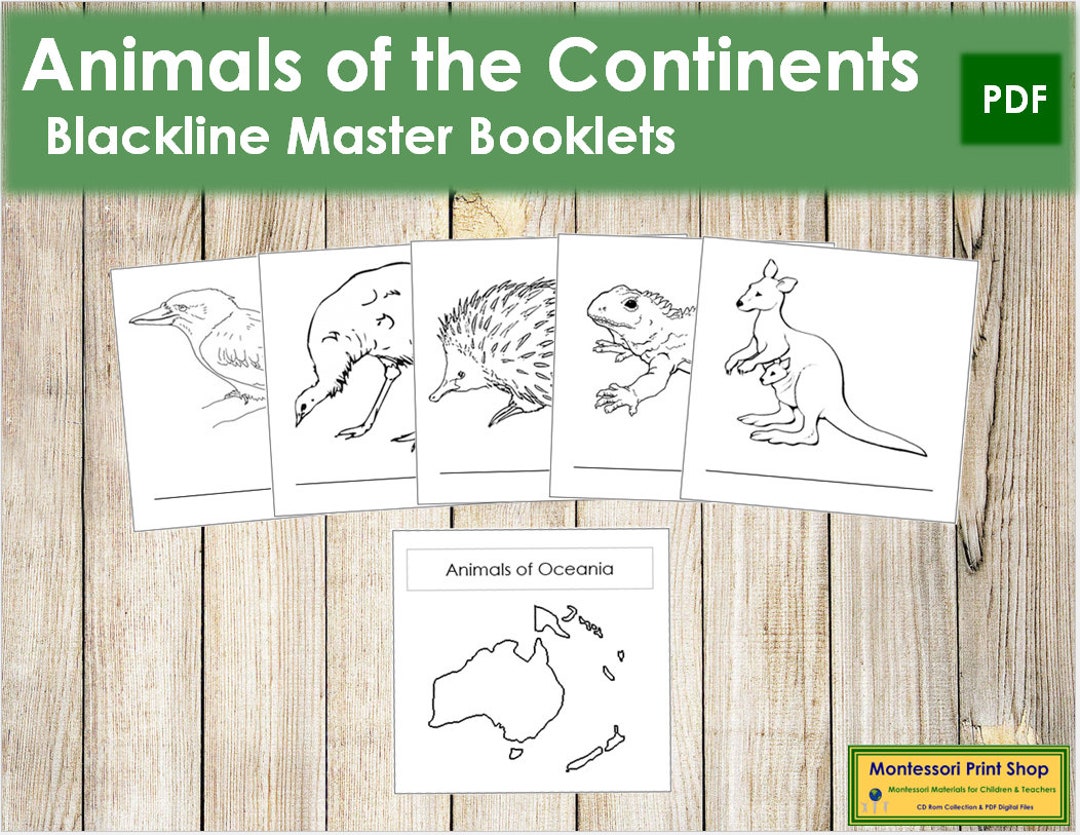 Animals of the Continents Booklets blackline Masters - Etsy