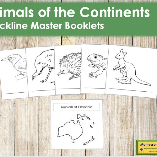 Animals of the Continents Set 1 Montessori Geography & - Etsy