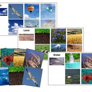Air, Land, and Water Sorting Cards & Control Chart - Preschool ...
