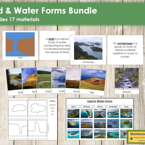 Land and Water Forms Sorting Cards & Control Chart - Etsy