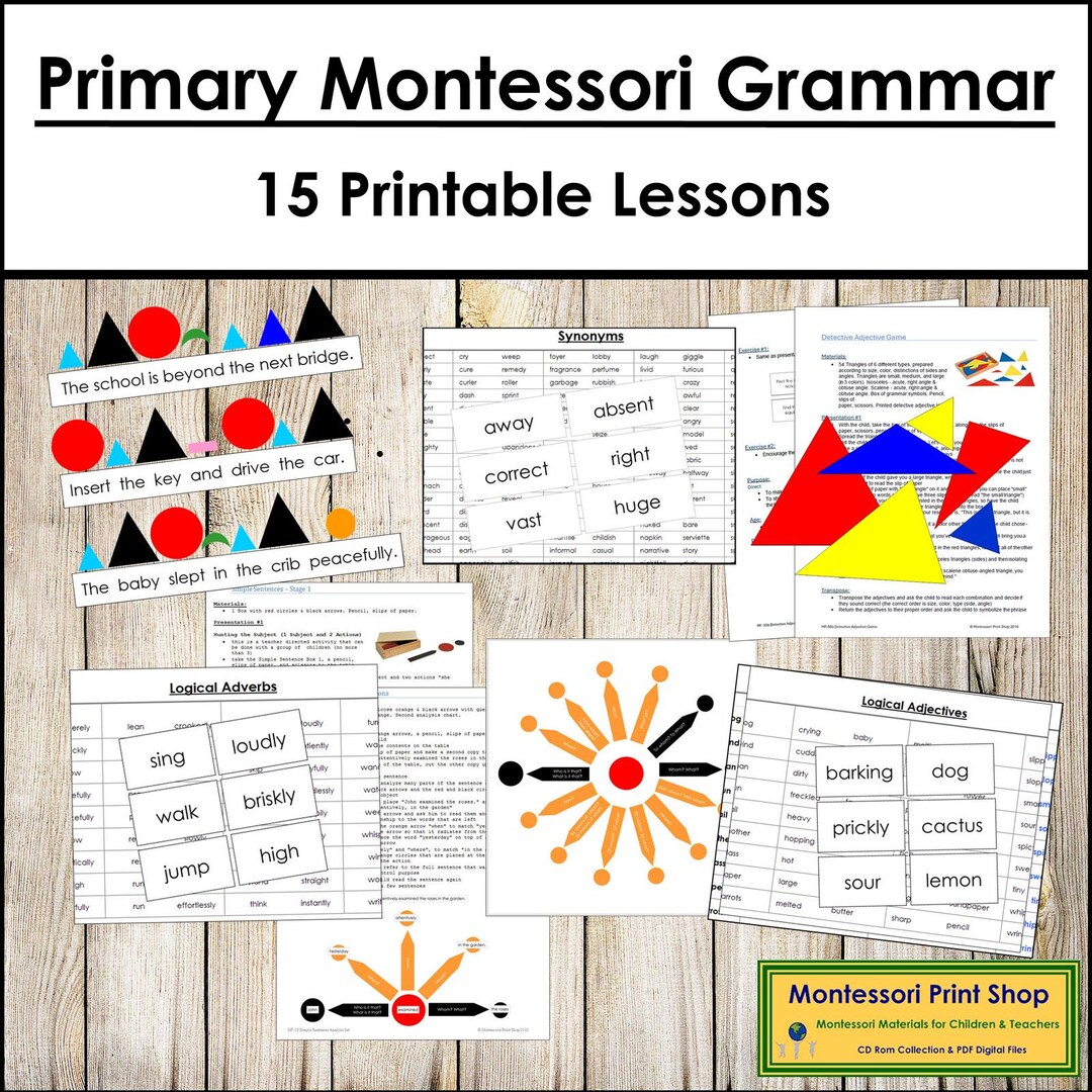Grammar Bundle - Primary Montessori Language - Printable Montessori ...