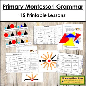 Grammar Bundle - Primary Montessori Language - Printable Montessori ...