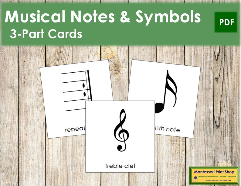 Musical Notes & Symbols 3-part Cards Music Nomenclature - Etsy Canada