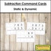 Subtraction Command Cards Math Operations Task Cards Printable ...
