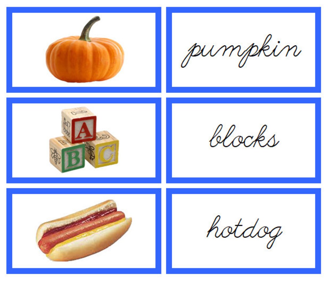 Montessori Blue Phonetic Language Series Bundle CURSIVE | Etsy