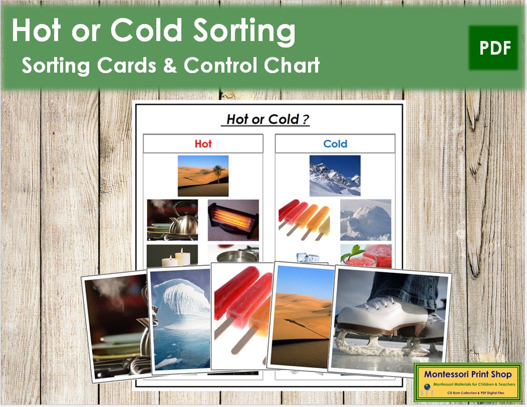 Hot or Cold Sorting Cards & Control Chart Preschool - Etsy