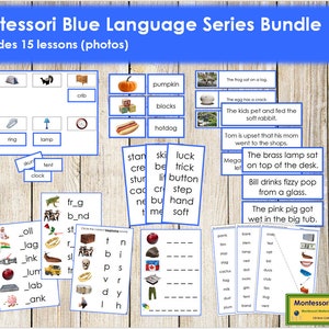 Montessori Blue Phonetic Language Series Bundle PHOTOS - Etsy