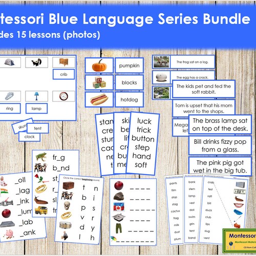 Montessori Blue Phonetic Language Series Bundle PHOTOS - Etsy