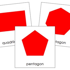 Types of Polygons Nomenclature 3-part Cards - Geometry - Printable ...