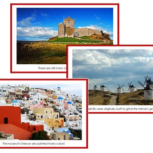 Europe Continent Cards color-coded Montessori Geography Printable ...