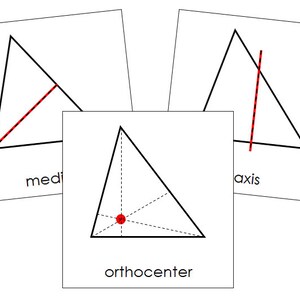 The Study of a Triangle Nomenclature 3-part Cards - Geometry ...